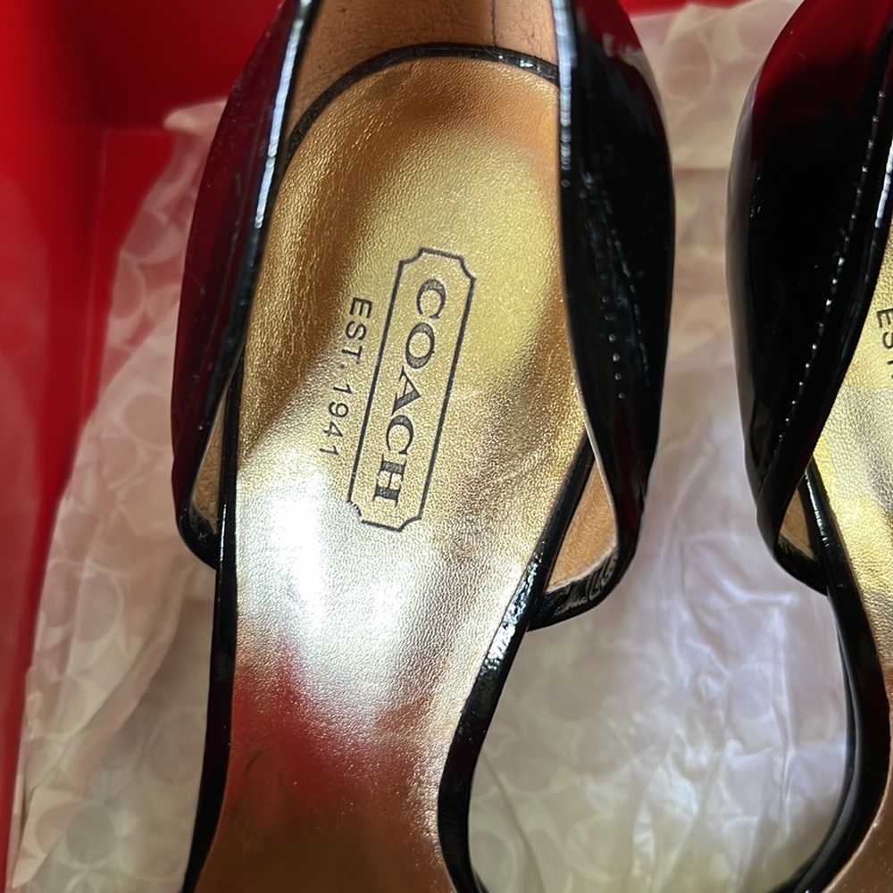 Coach “ Belinda” Black Patent Leather Pumps Almost Ne… - Gem